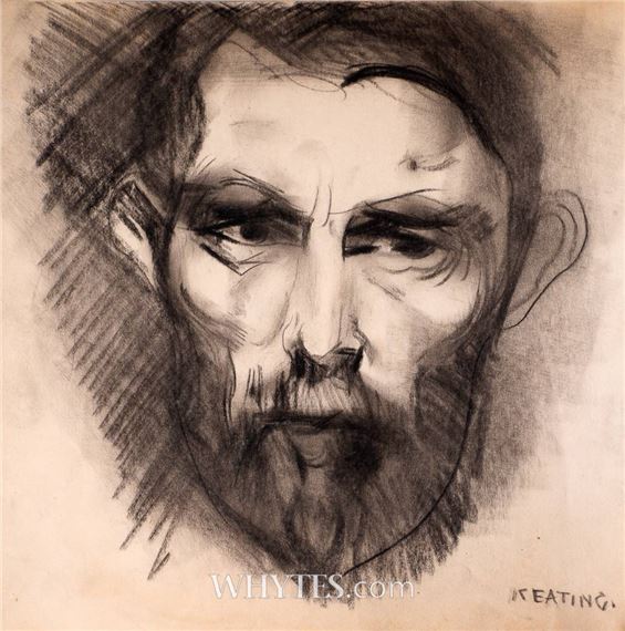 Sean Keating | SELF PORTRAIT (IN AN AUTOGRAPH BOOK WITH OTHER ARTISTS ...