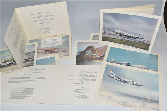 John T. Mccoy | A COMPLETE SET OF THIRTEEN PAN AM FIRST CLASS MENUS ...