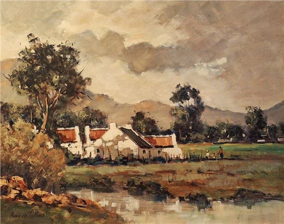Pierre de Villiers | Boland Farmhouse with Children | MutualArt