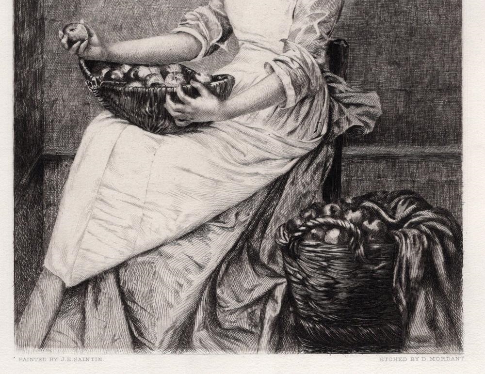 Jules Émile Saintin | Jules-Emile Saintin 1800s Antique Etching The ...