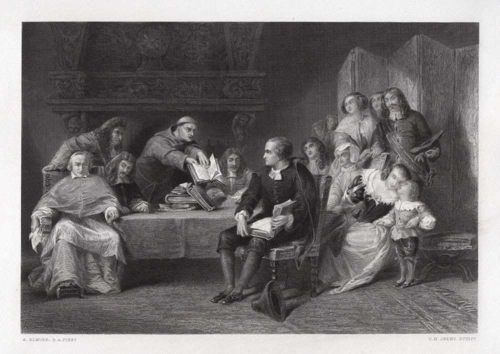 Alfred Elmore | Alfred Elmore 1800S Engraving The Great Controversy ...