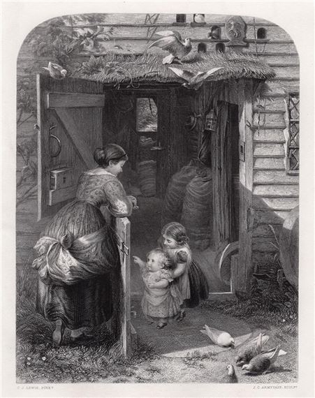 Charles James Lewis | 1869 Charles James Lewis The Mill Door engraving ...