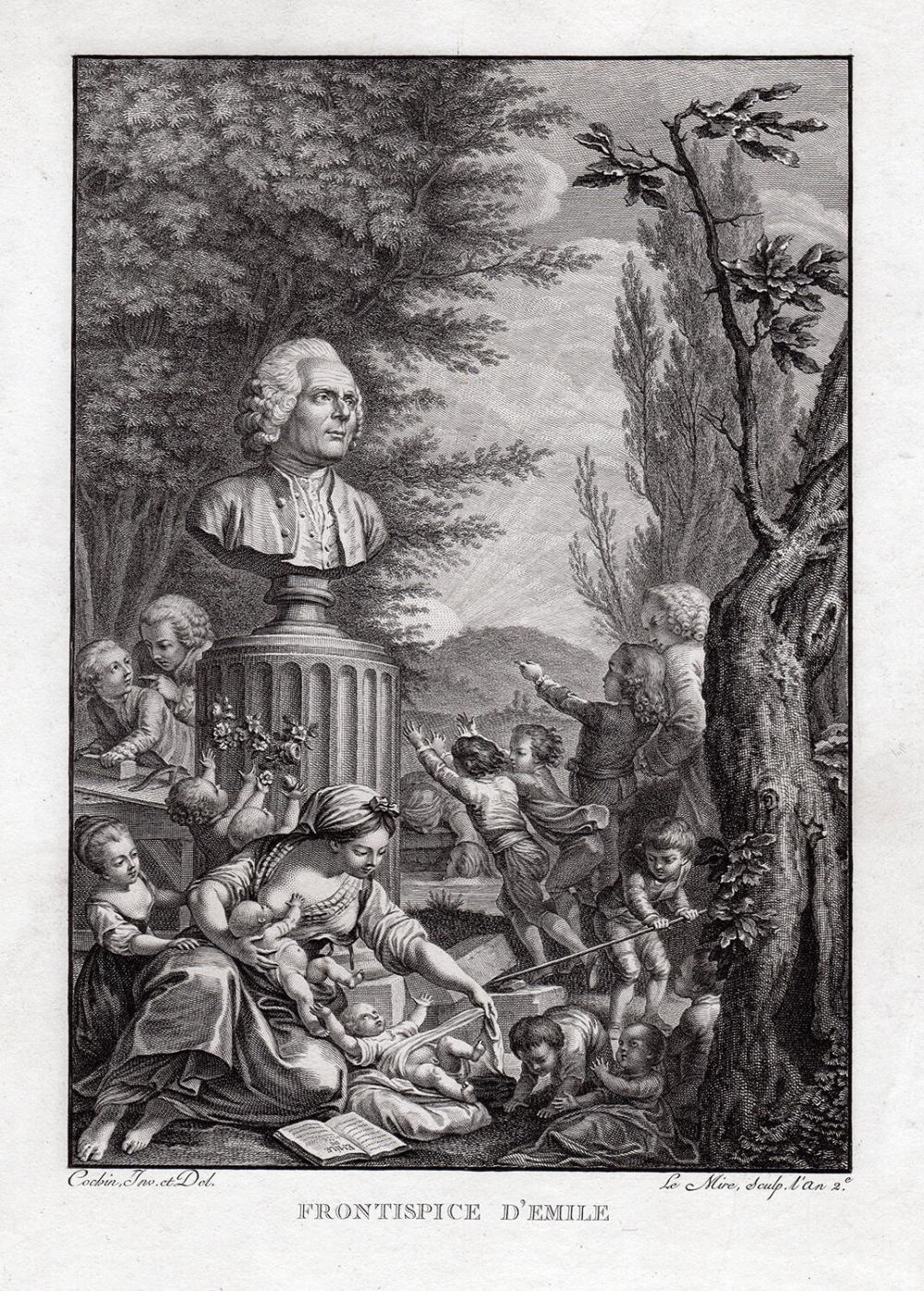 Charles-Nicolas Cochin the Younger | Frontispiece d'Emile (1792 - 1793 ...