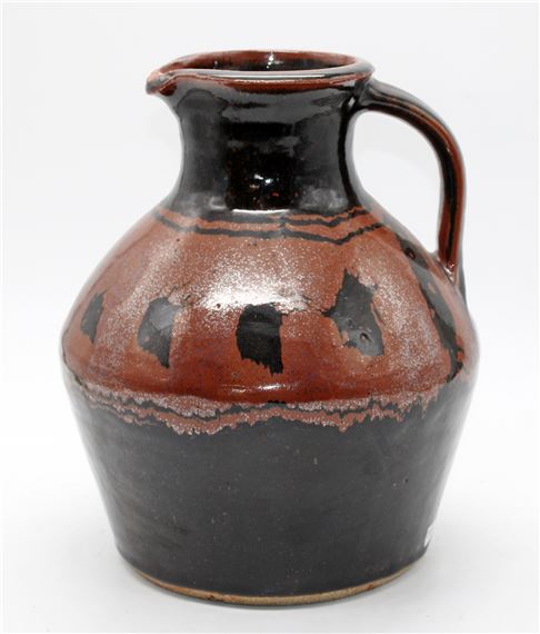 Hyme Rabinowitz | Large brown-glazed stoneware pitcher | MutualArt