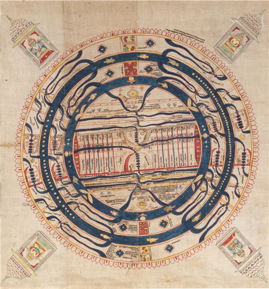 Indian School, 19th Century | A large Jain cosmic diagram (19th Century ...