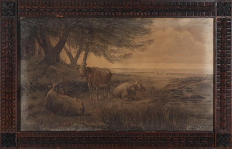 Simon Simonsen | Landscape with cattle (1896) | MutualArt
