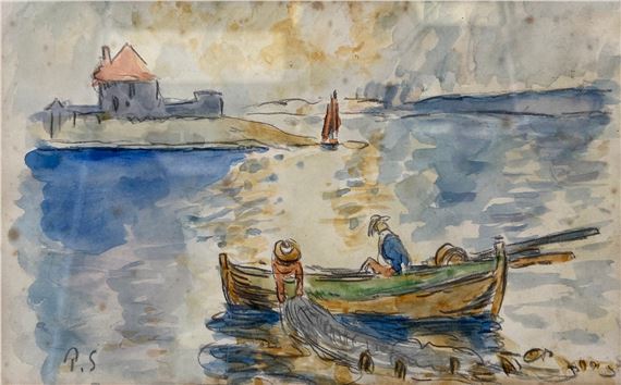 Paul Signac | In the manner of Paul Signac, a signed pencil and ...