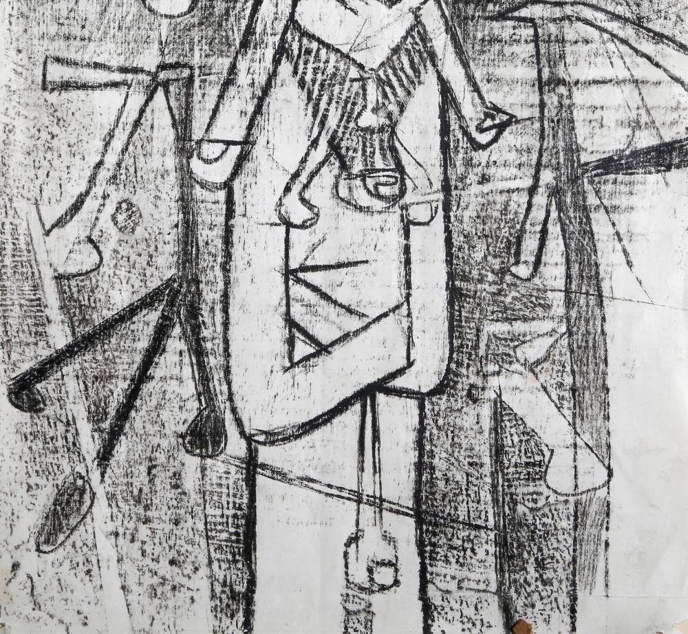 Roberto Matta | SURREALIST FIGURE IN SPACE-SCAPE (Circa 1950) | MutualArt