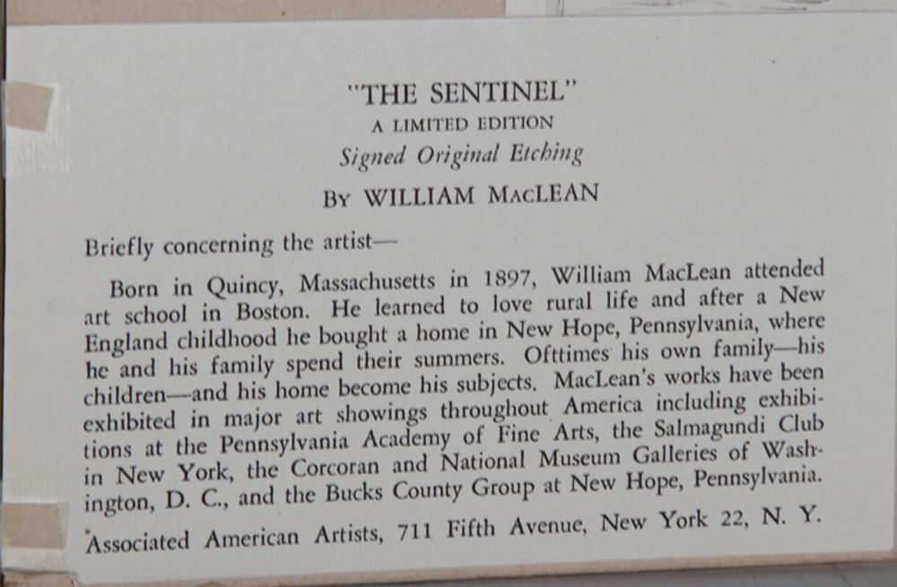 William MacLean | THE SENTINEL (Circa 1945) | MutualArt