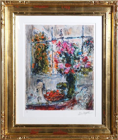 Marc Chagall | BOUQUET WITH OPEN WINDOW | MutualArt