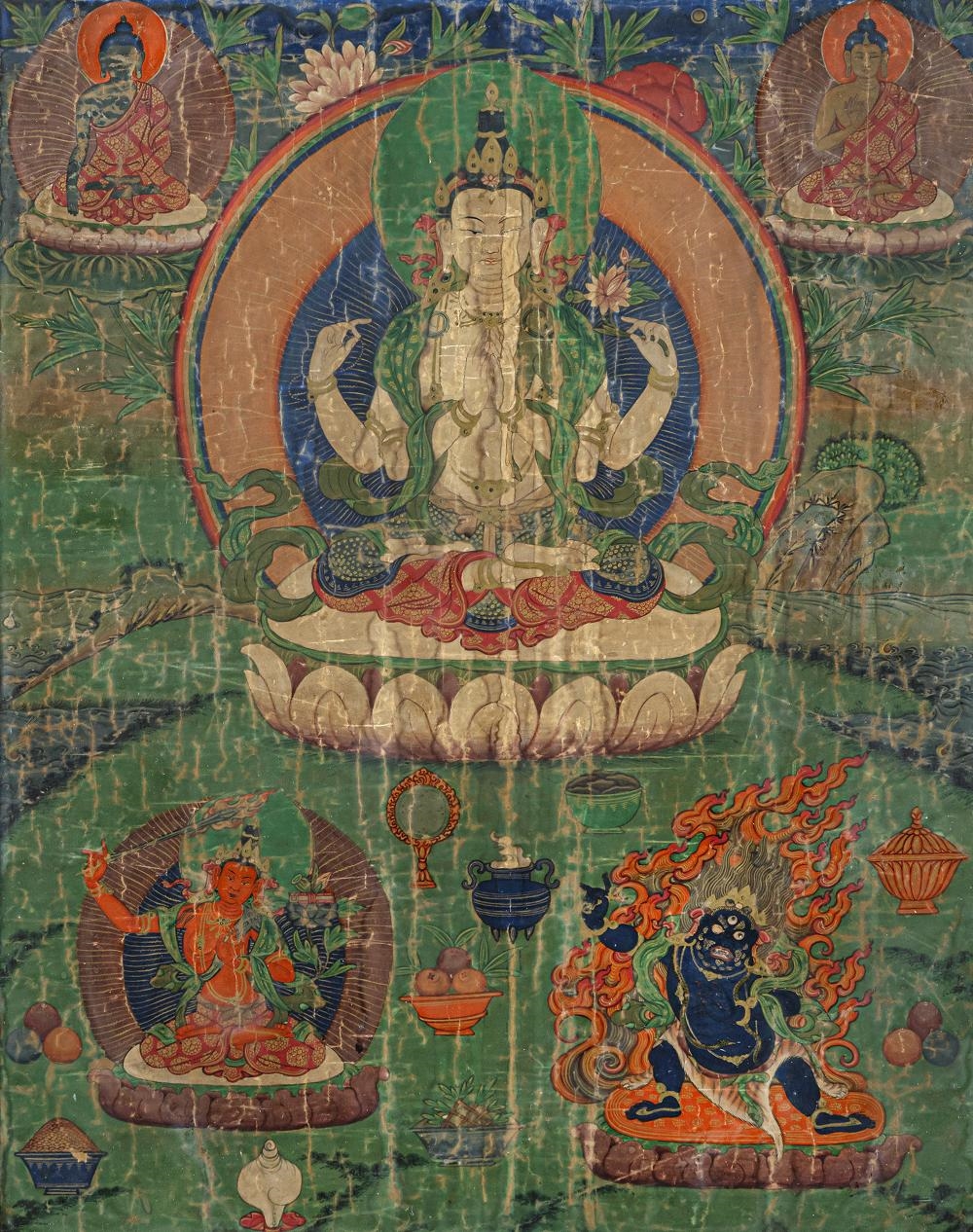 Tibetan School, 19th Century | A THANGKA DEPICTING SHADAKSHARI (1950 ...