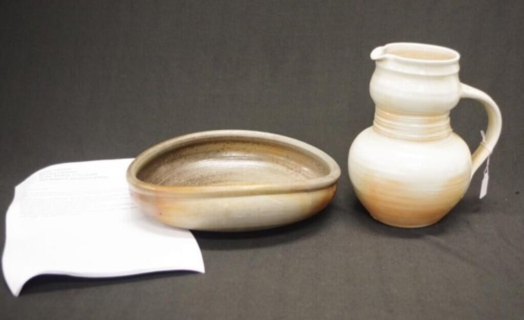 Col Levy | Col LEVY Australian Pottery bowl & jug | MutualArt