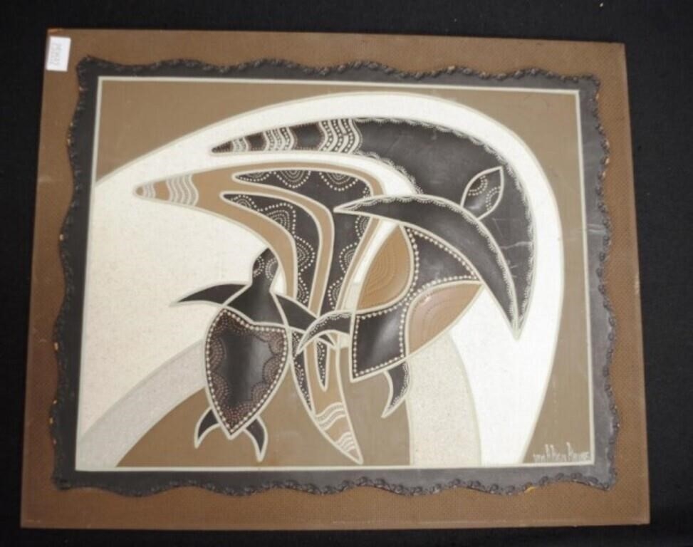 Warren Raine | Aboriginal leather artwork by Warren Raine | MutualArt