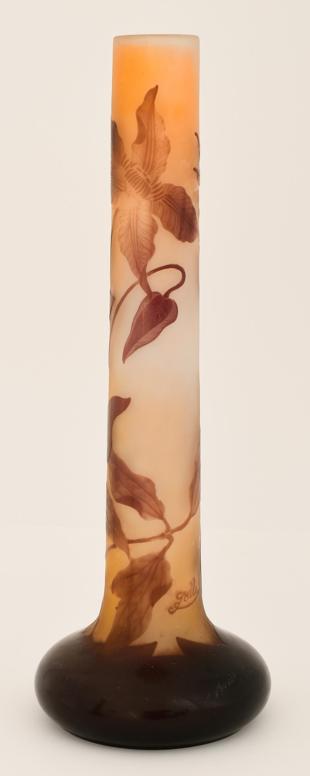 Emile Gallé | Cameo Glass Foliate Vase (Circa 1900) | MutualArt
