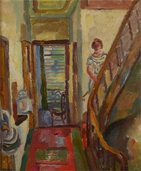 Eugène Dabit | Woman at the Staircase (1926) | MutualArt
