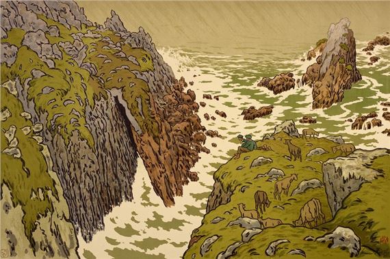 Henri Rivière | The cliff (1897) | MutualArt