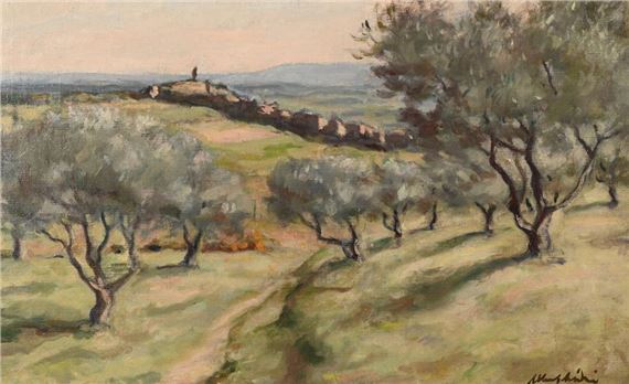 Albert André | Olive trees in Provence Oil on canvas | MutualArt