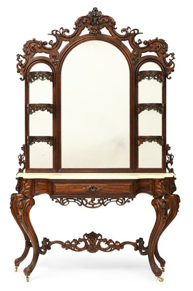 John H. Belter | Rococo Revival Rosewood Etagere (Circa 1850) | MutualArt
