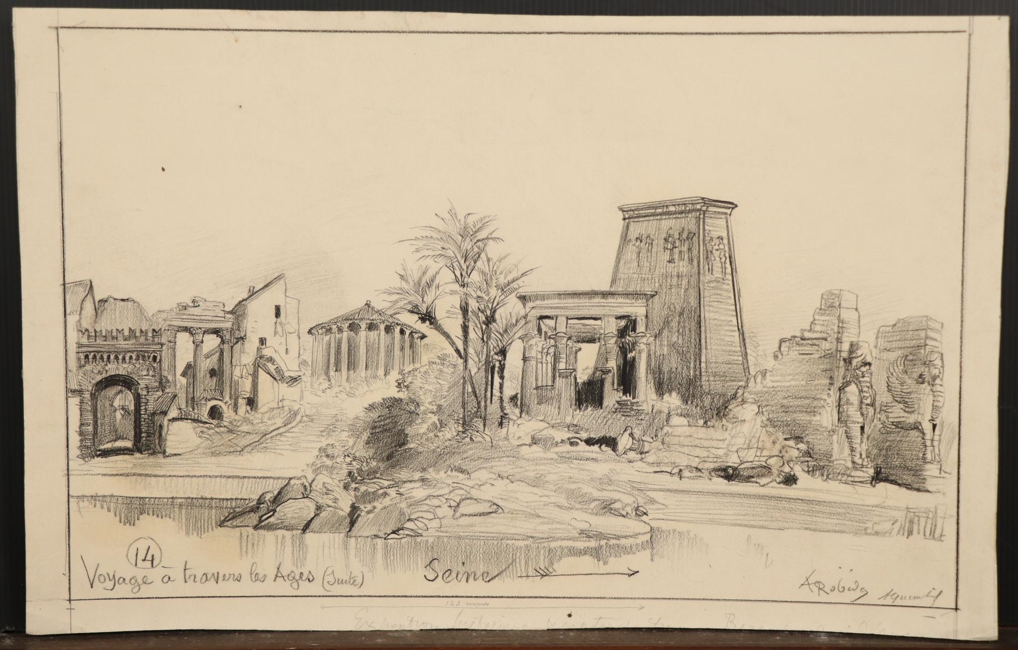 Albert Robida | 32 x 50 cm Ce dessin s'inscrit dans une suite d'études ...