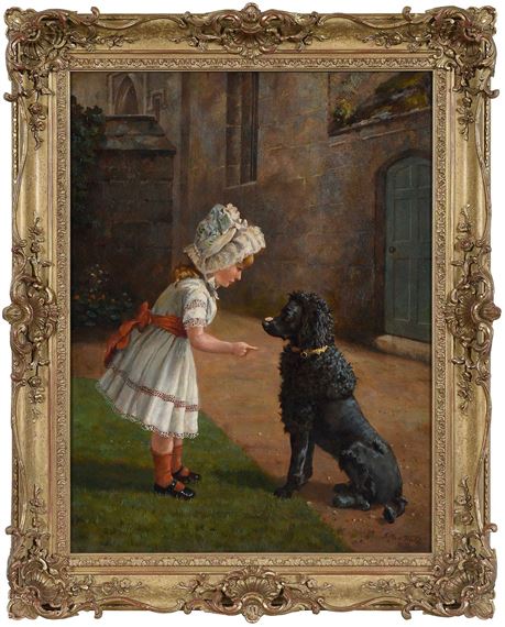 Arthur Charles Dodd | Young Girl with Poodle (12) | MutualArt