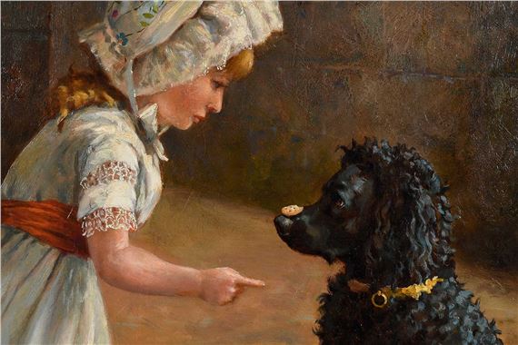 Arthur Charles Dodd | Young Girl with Poodle (12) | MutualArt