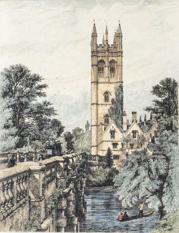 Robert Kent Thomas | ROBERT KENT THOMAS MAGDALEN TOWER AND BRIDGE 1879 ...