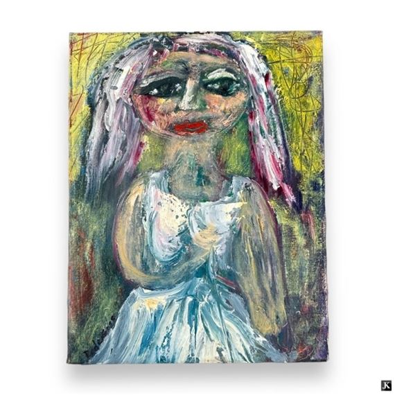 Rodei Gacs | Rodei Gacs oil painting on canvas depicting a woma | MutualArt