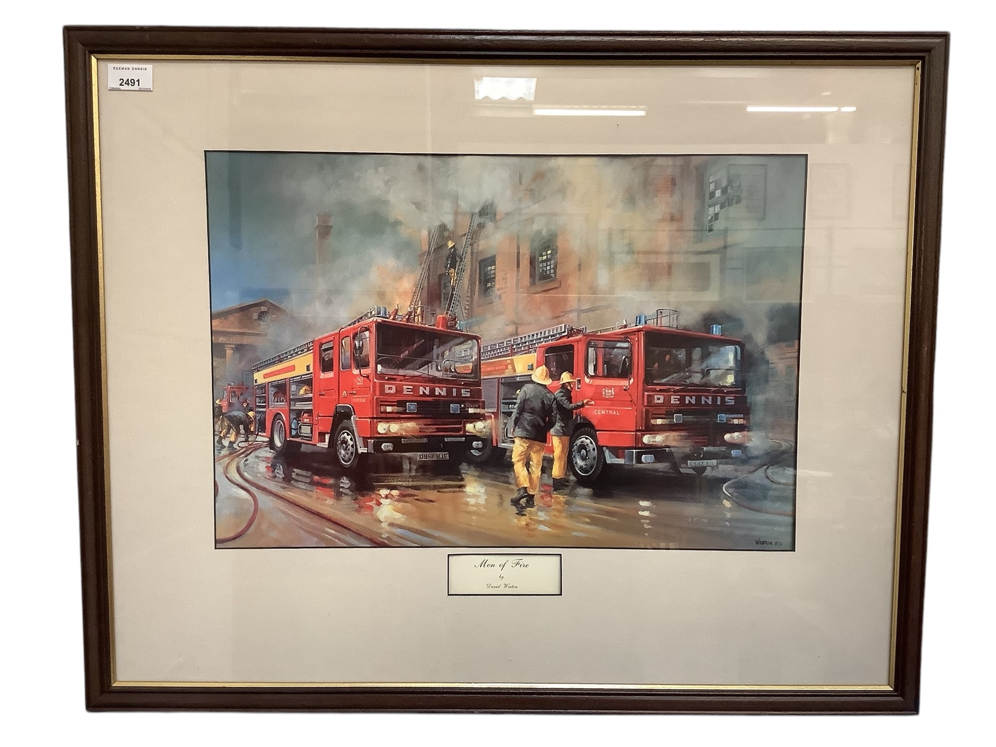 David Weston | David Weston, Men of Fire, print of firefighters | MutualArt