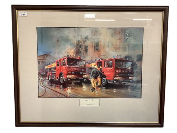 David Weston | David Weston, Men of Fire, print of firefighters | MutualArt