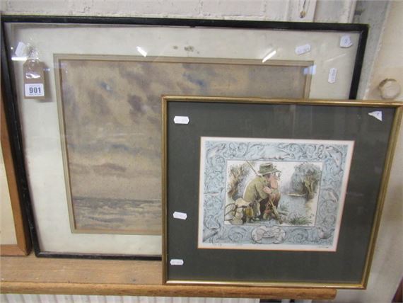 Val Biro | VAL BIRO SIGNED PRINT AND A WATERCOLOUR | MutualArt