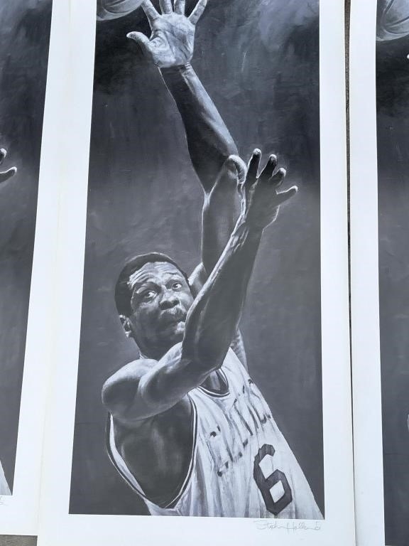 Stephen Holland | 6 signed Stephen Holland Bill Russell lithographs ...
