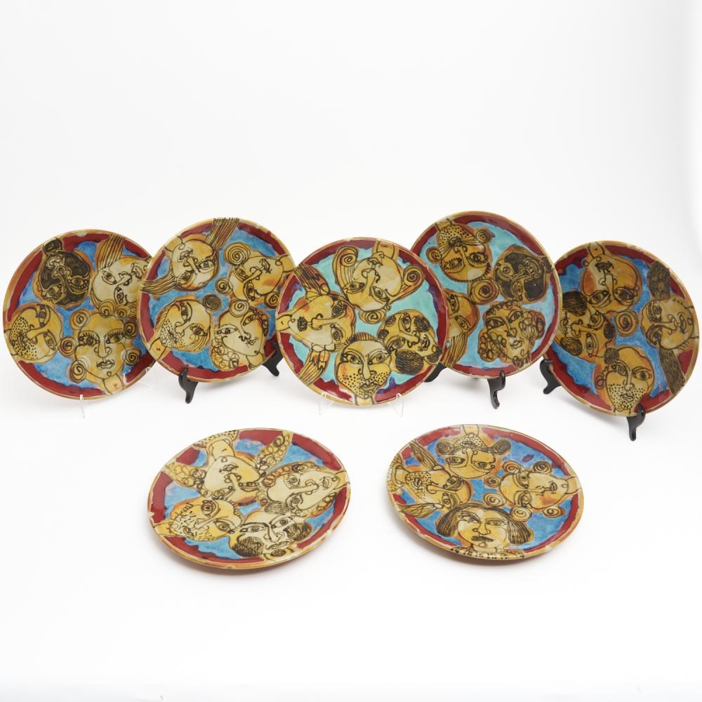 Alexandra Copeland | A SET OF SEVEN ALEXANDRA COPELAND HAND PAINTED ...