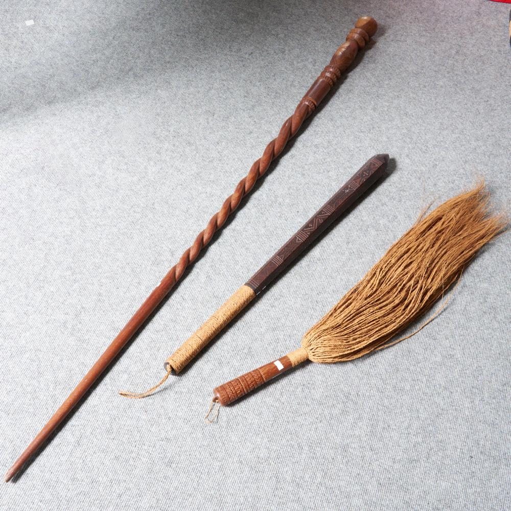 Civilian | A SAMOAN WAR CLUB WITH BOUND HANDLE TOGETHER WITH A SAMOAN ...