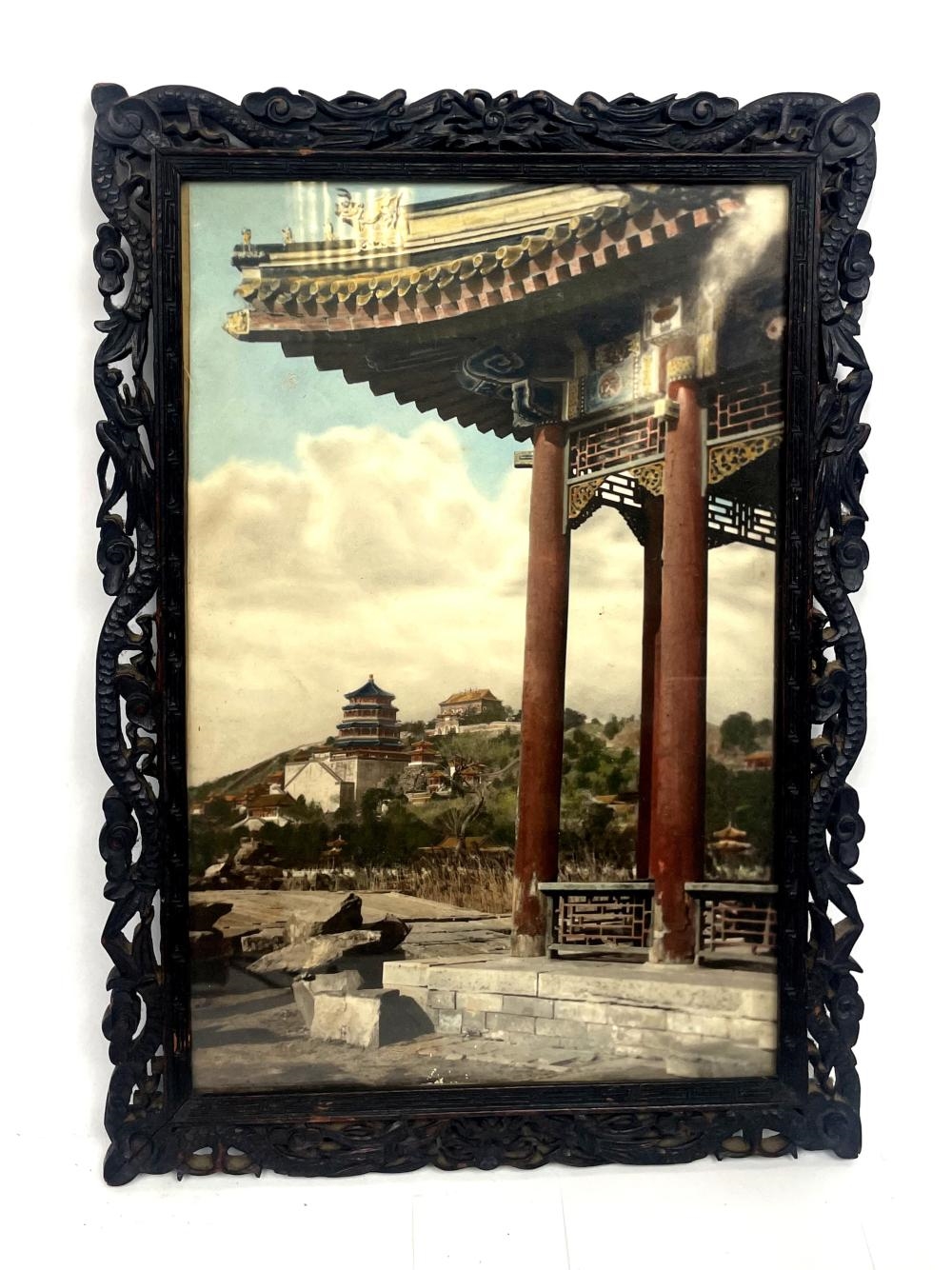 Republic Period | A Finely Carved Chinese Latticework Frame with Floral ...