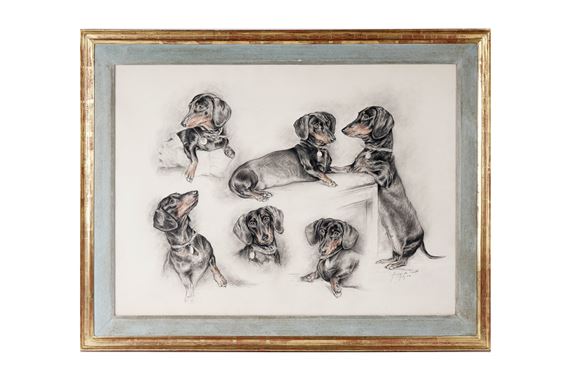 Xavier de Poret | The Postures of a Dachshund (66) | MutualArt
