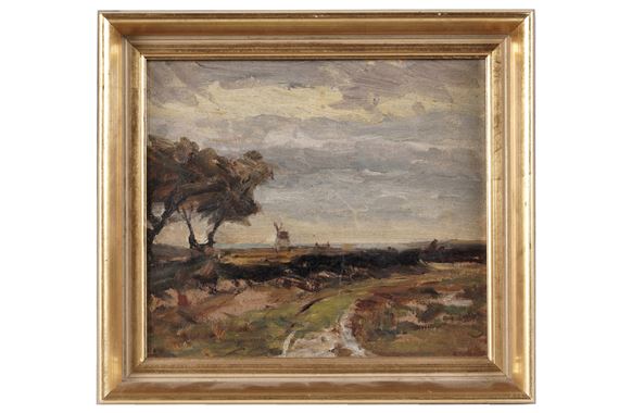 John Falconer Slater | Impressionist Landscape with Windmill | MutualArt