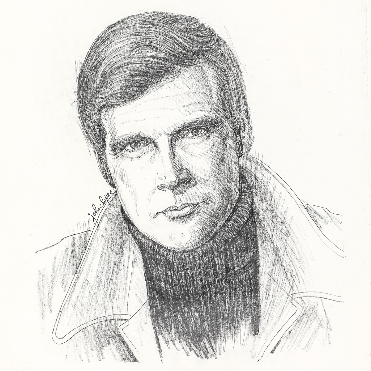 John Lopes | “Lee Majors” Original Drawing | MutualArt