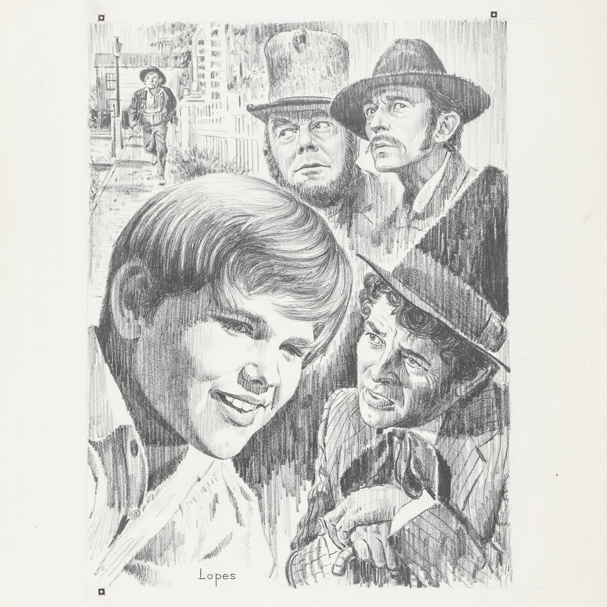 John Lopes | “Kurt Russell” Original Drawing | MutualArt