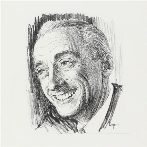 John Lopes | “Jacques Cousteau” Original Drawing | MutualArt