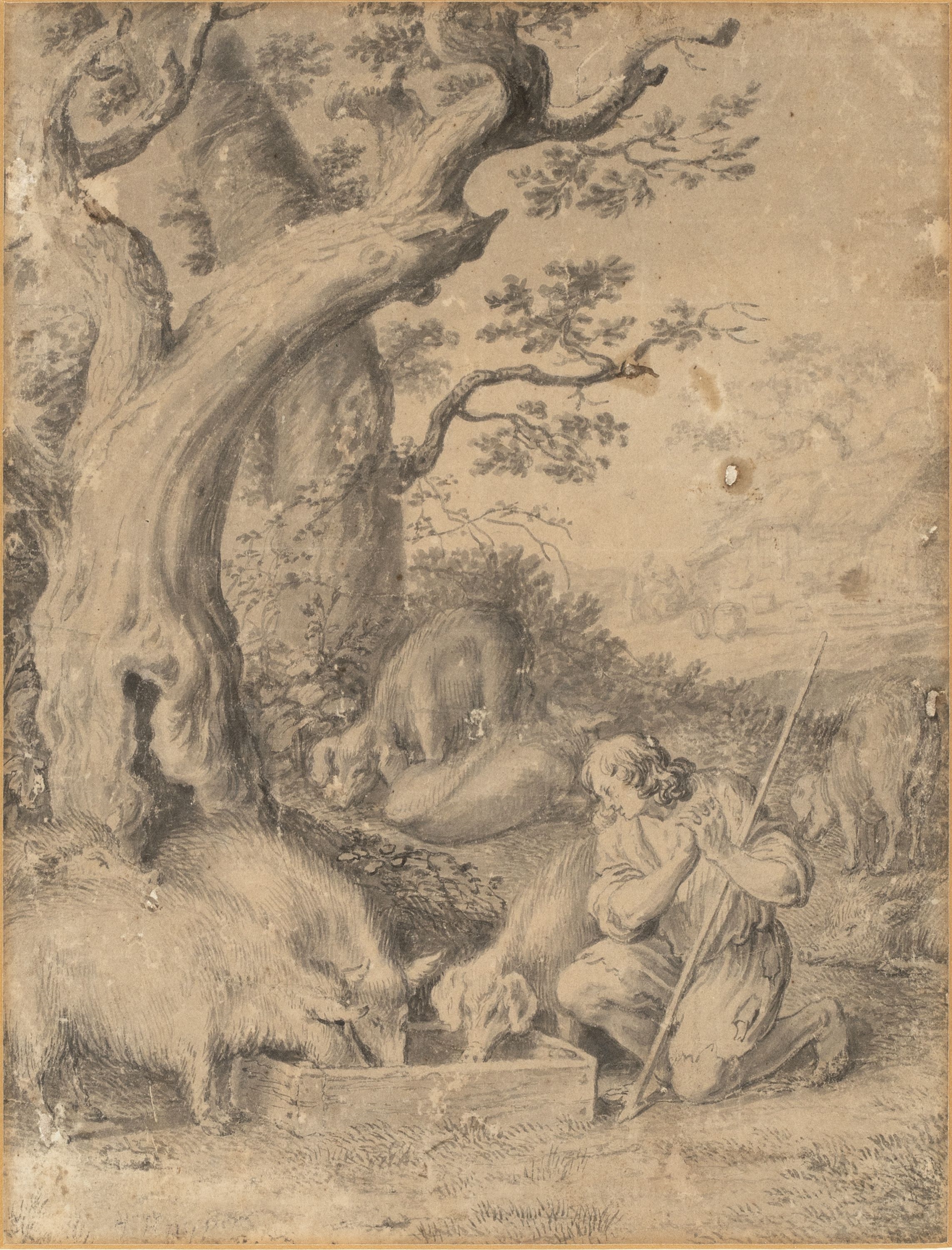 Spanish School, 16th Century | El hijo pródigo convertido en porquero ...