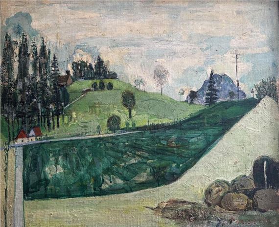 Joseph Pressmane | Houses in landscape (1904 - 1967) | MutualArt