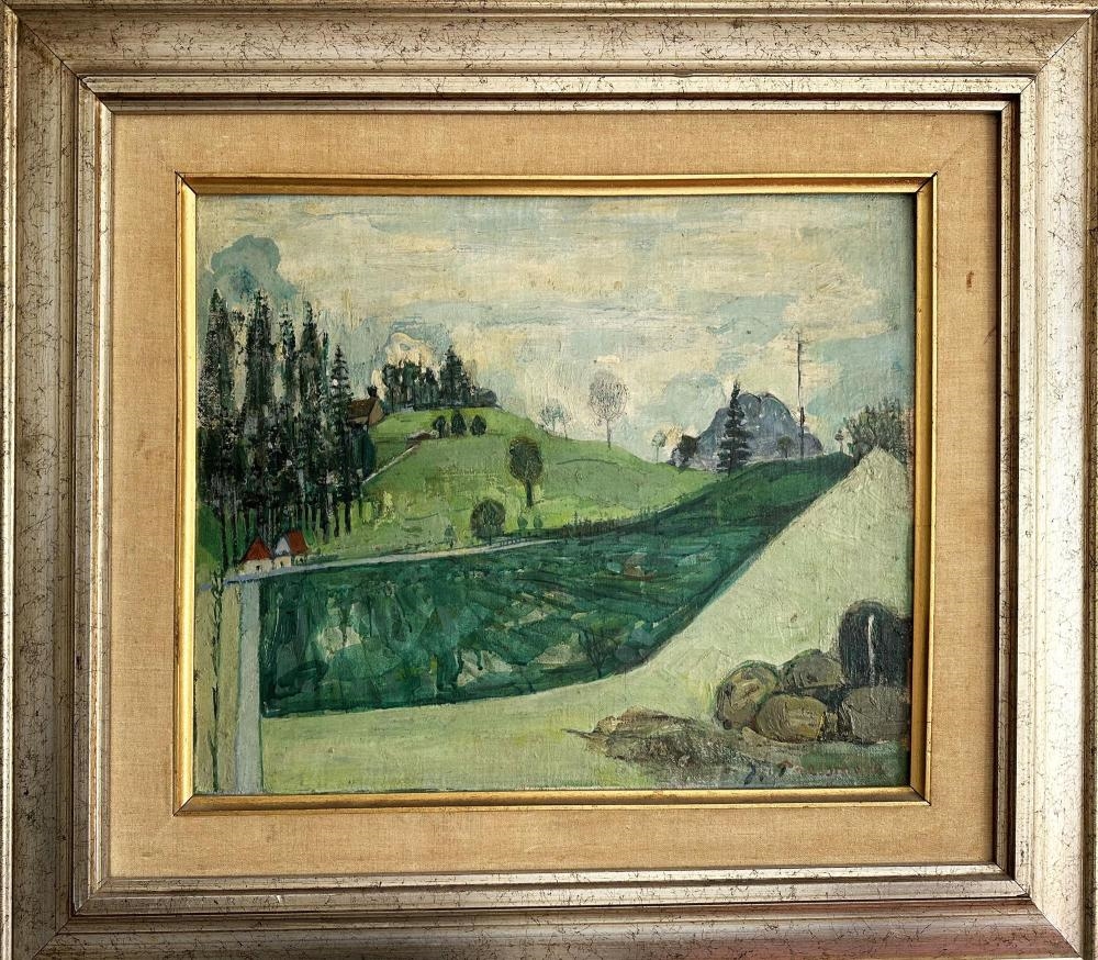 Joseph Pressmane | Houses in landscape (1904 - 1967) | MutualArt