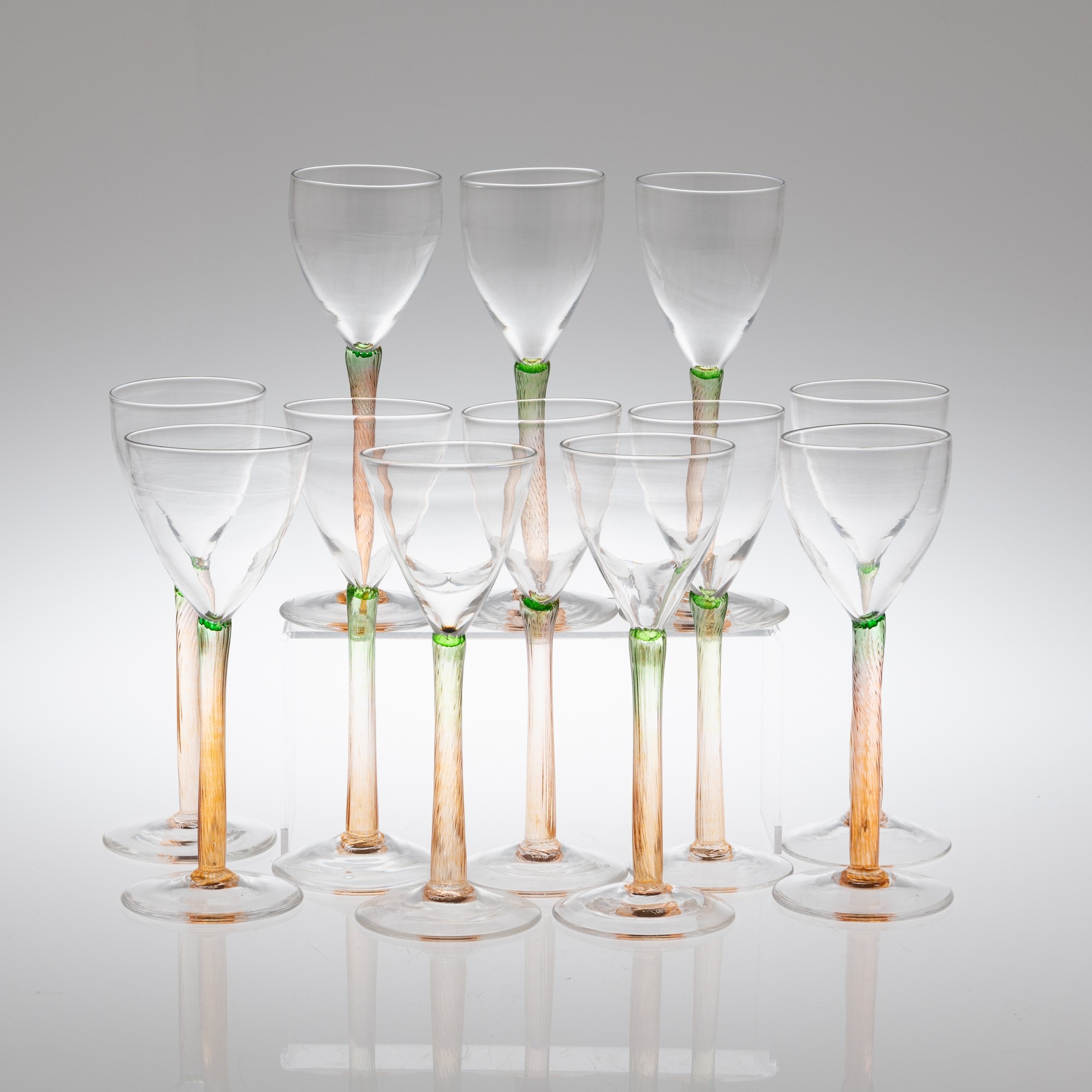 Annette Meech | Wine glasses, 12 pcs, Glasshouse, 1984-86 | MutualArt