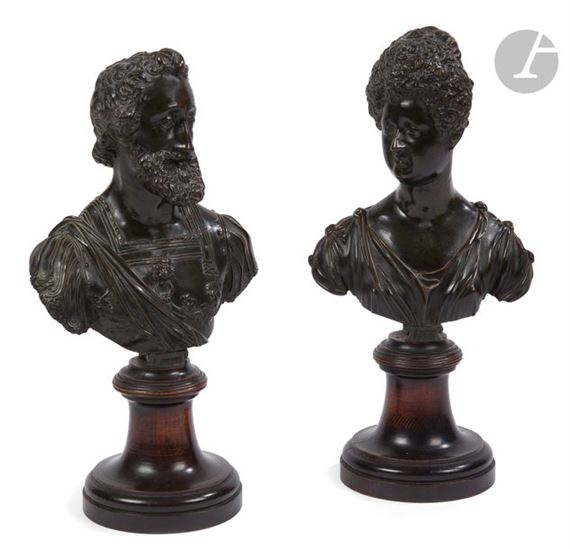 Barthélemy Prieur | Henri IV in Roman armor and Marie de Médicis Pair ...