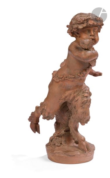 Claude Michel Clodion | Child Satyr running with an owl Created circa ...