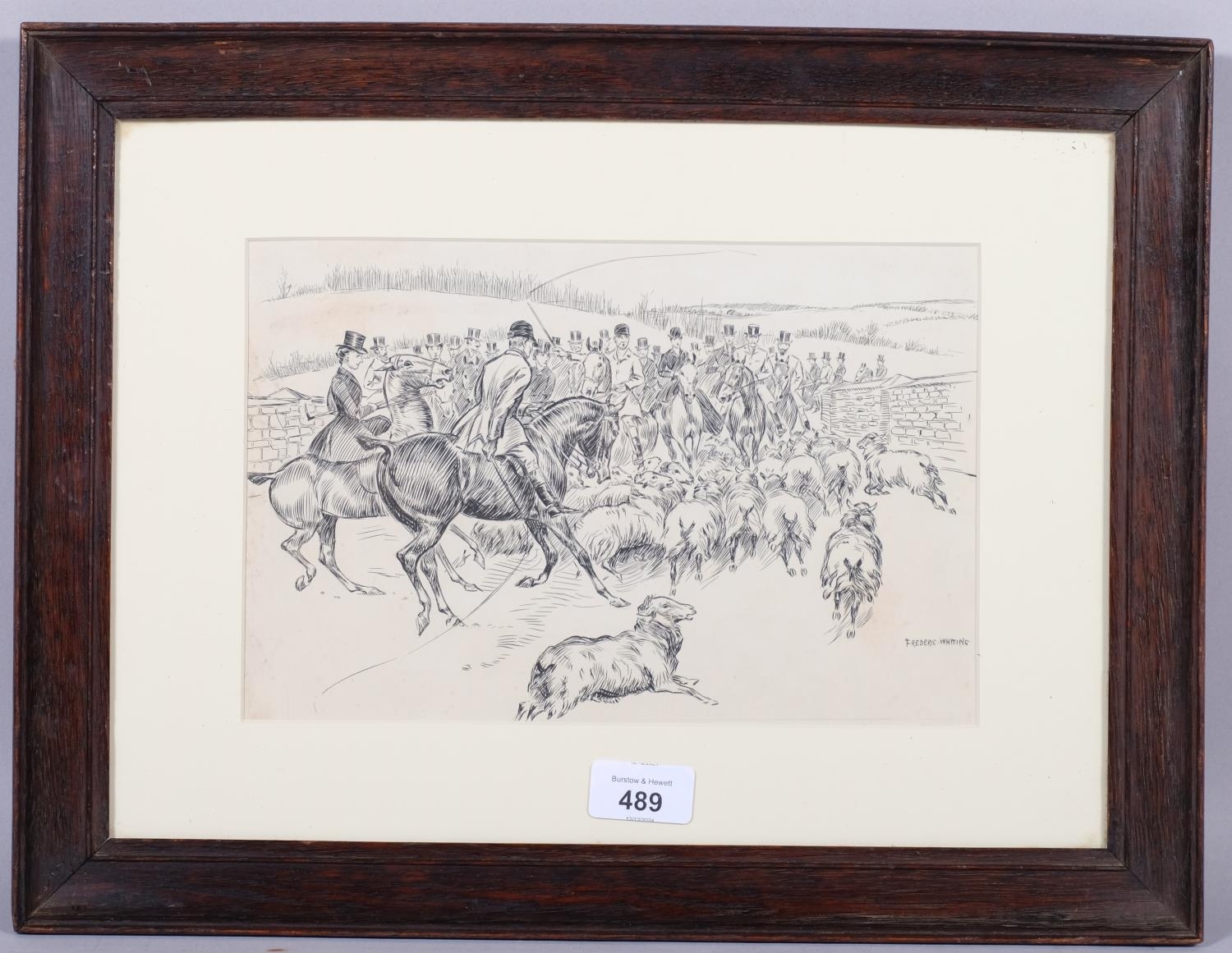 Frederic Whiting | The Cottesmore Hunt – A flock of sheep interrupt the ...