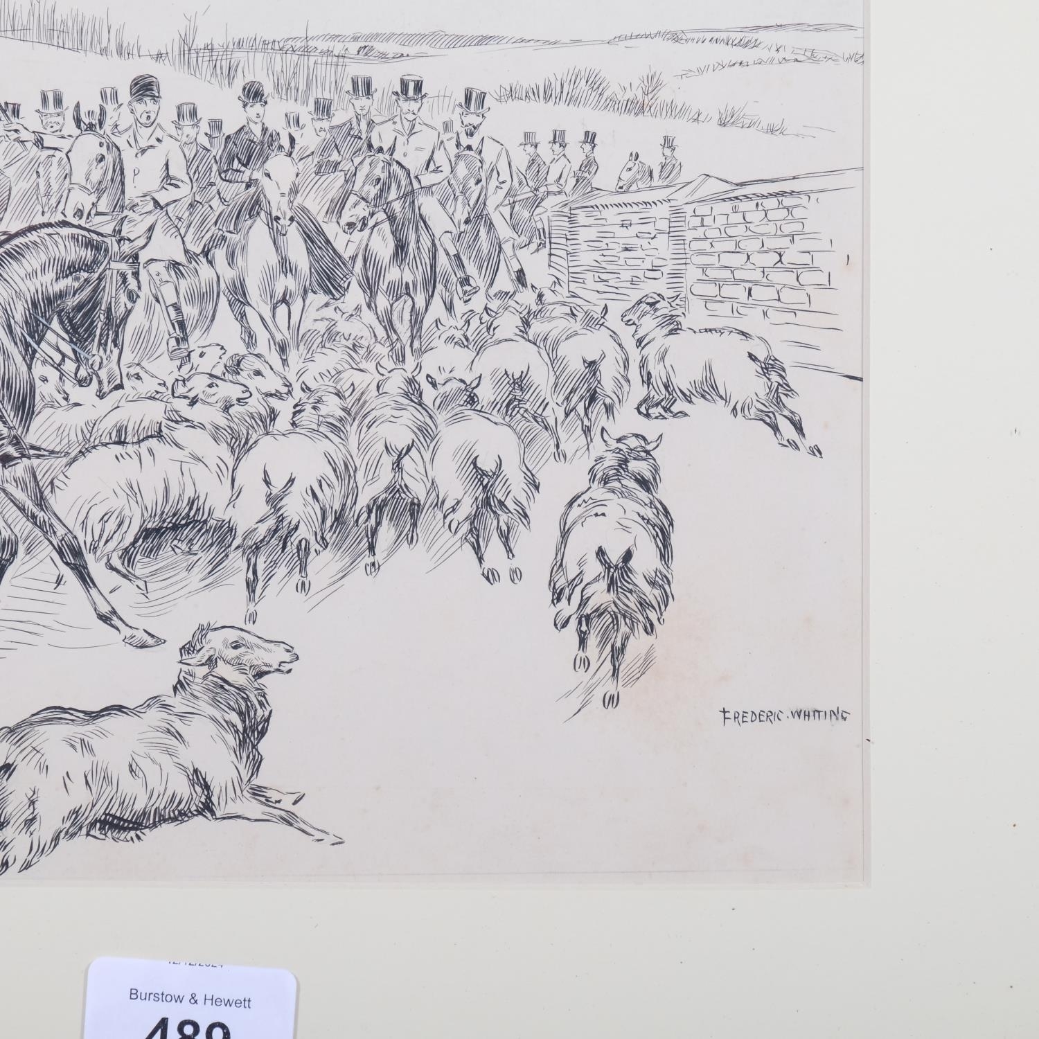 Frederic Whiting | The Cottesmore Hunt – A flock of sheep interrupt the ...