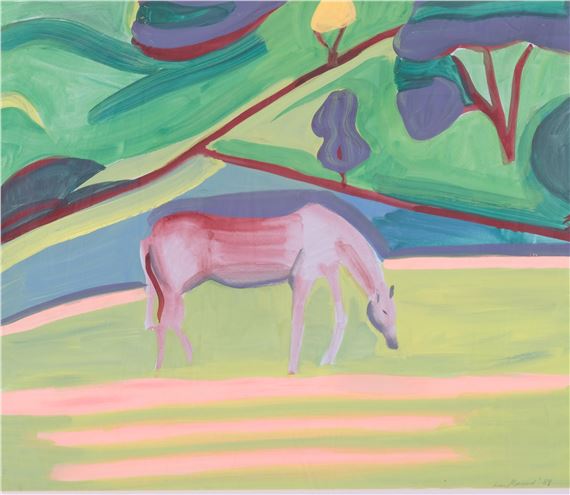 Lucy Macleod | horse in a field (1989) | MutualArt