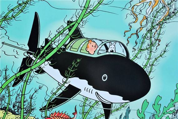 Hergé | Tintin - The Treasure of Rackham the Red Original poster (high ...