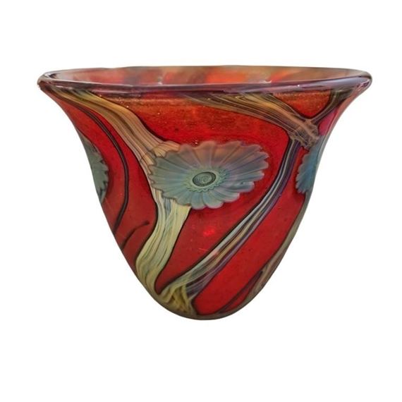 Robert Eickholt | Robert Eickholt Red Seascape Vase | MutualArt